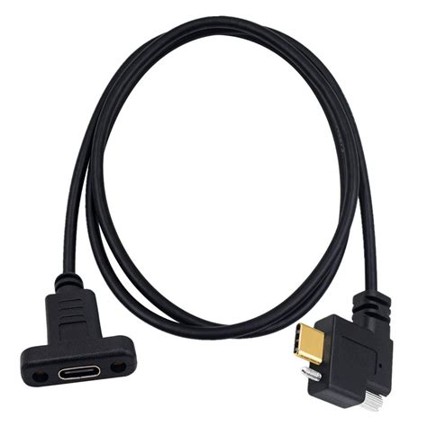 5a镀金16芯usb3 1 Type C公对母带螺丝带固定螺母数据线4k60hz 阿里巴巴