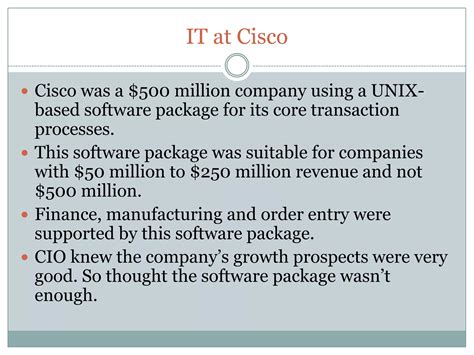 Erp Implementation At Cisco Pptx