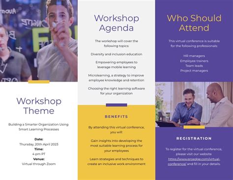 Workshop Brochure Template Visme