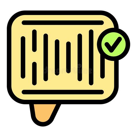 Speech Bubble With Bar Code And Check Mark Icon Stock Vector Illustration Of Technology