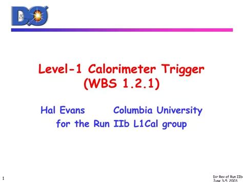 Ppt Level 1 Calorimeter Trigger Wbs 121 Powerpoint Presentation