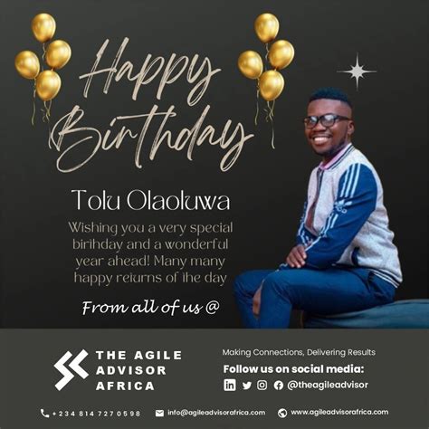 The Agile Advisor Africa On Linkedin Happybirthday Agileconsultant