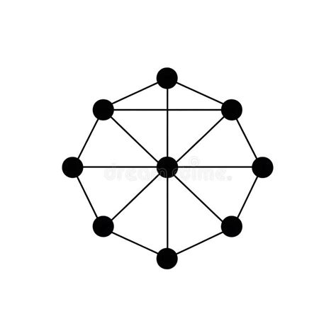 Abstract Geometric Network Structure With Nodes And Connections Stock Illustration