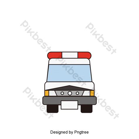 검은 색 흰색과 회색 만화 그리기 귀여운 차량 앞 경찰차 요소 일러스트 Png Psd 무료 다운로드 Pikbest
