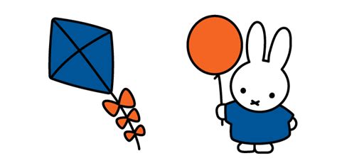 Miffy And Friends Miffy With A Balloon And A Kite Cursor Custom Cursor