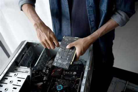 Premium Photo It Engineer Installing Hardware Equipment Development Facility Engineer