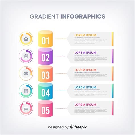 인포 그래픽 단계 무료 벡터