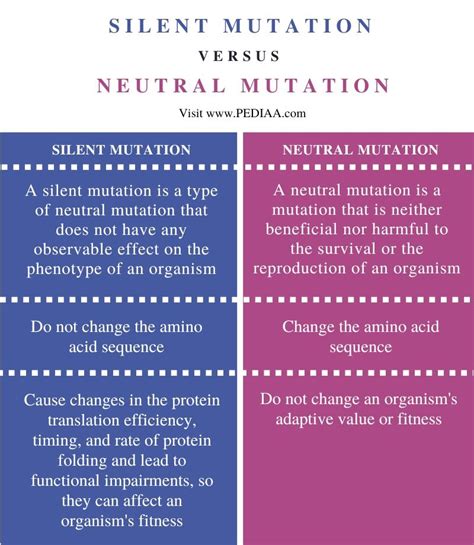 What Is The Difference Between Silent And Neutral Mutation Pediaacom