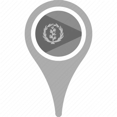 Country County Eritrea Flag Map National Pin Icon Download On Iconfinder
