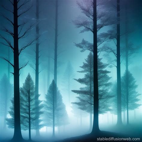 Translucent Tree Forest In Crystalline Fog Stable Diffusion Online