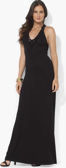 Lauren Ralph Lauren Macramé V Neck Maxi Dress Nordstrom