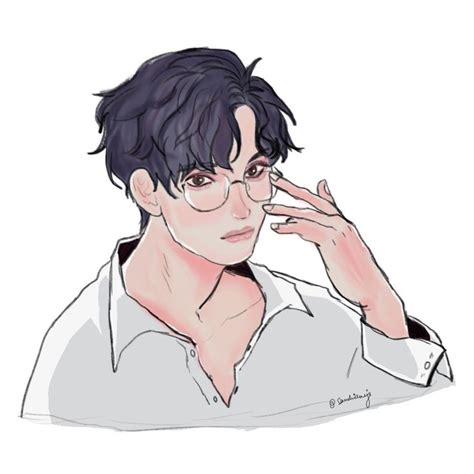 How To Draw Man With Glasses