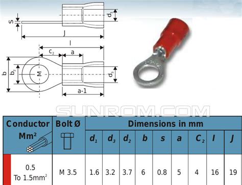 Ring Terminal Dimensions At Olivia Icely Blog