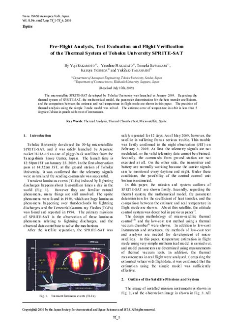 pdf pre flight analysis test evaluation and flight verification of
