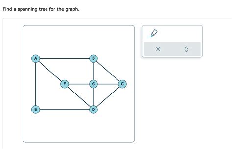 Solved Find a spanning tree for the graph a Х F E Chegg com