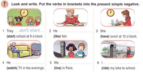 Present Simple упражнения