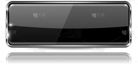 长方形 金属 黑色 三维图形 按键区 画框 分离着色 白色 闪亮的 铬合金