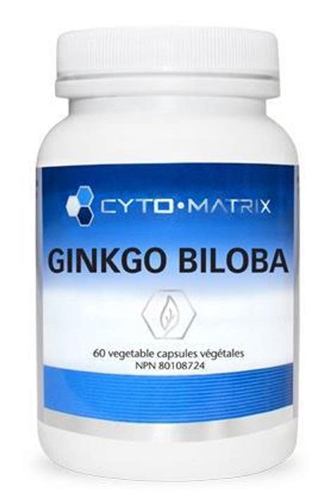 Ginkgo Biloba 60 Capsules Cyto Matrix Red Leaf Apothecary