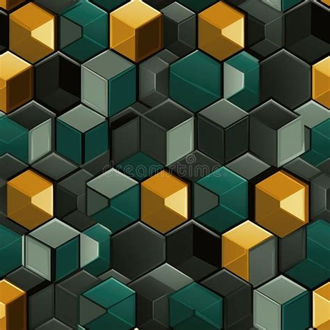 Colorful Hexagonal Seamless Pattern Hexagon Shapes Honeycomb Illustration For Fabric Wrapping