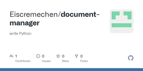document manager main py at main · eiscremechen document manager · github