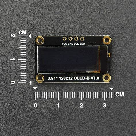 Fermion Monochrome 0 91” 128x32 I2c Oled Display The Pi Hut