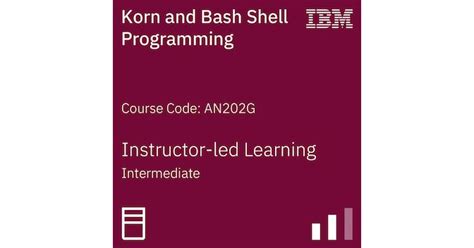 Korn And Bash Shell Scripting Specialist Code An202g Was Issued By
