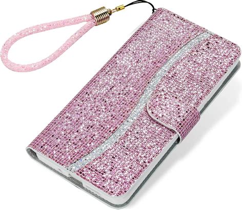 Coque Rabat Samsung A Rabat Paillettes D Cuir Paillettes Fermeture Magn Tique Support