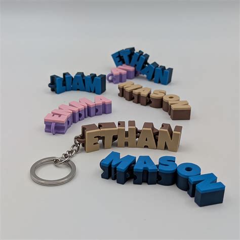 🗝️ Porta Chaves Com Nome Articulado・arquivo Stl Grátis Para Impressão