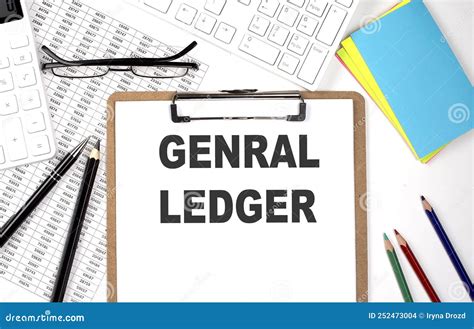 Gl General Ledger Concept With Keywords Letters And Icons Flat Vector Illustration Isolated