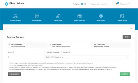 Softsys Hosting Cpanel To Directadmin Migration