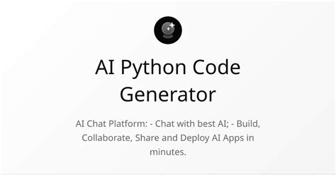 Python Code Generator