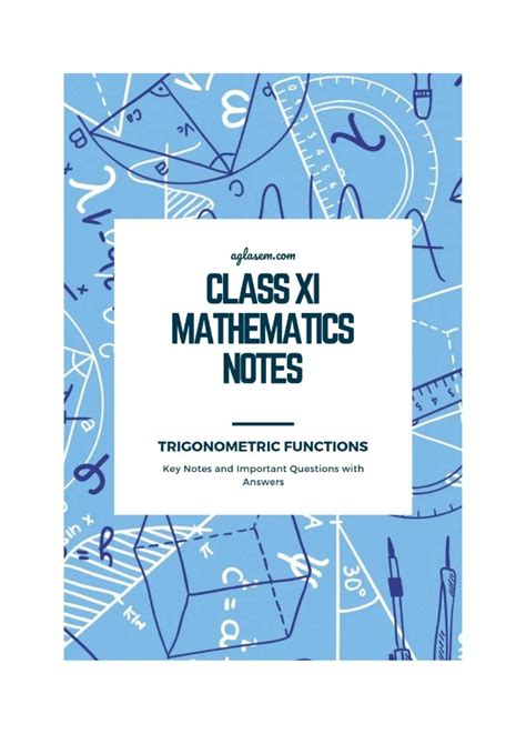 Trigonometric Functions Notes For Class 11 Maths Pdf Oneedu24