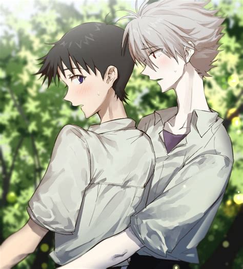 Nge Kaworu X Shinji Neon Genesis Evangelion Old Anime Anime Guys Anime Art Evangelion Shinji