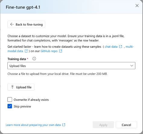 Azure Ai Foundry モデルで Azure Openai を使用してモデルをカスタマイズする Azure Openai