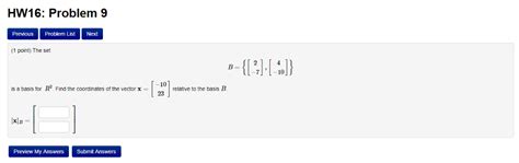 Solved Hw16 Problem 9 Previous Problem Listnext 1 Point