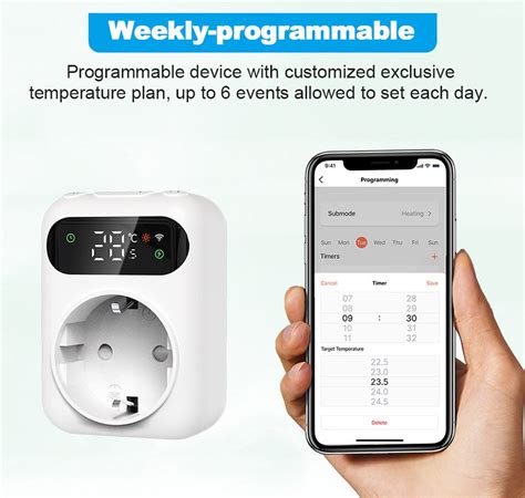 Wifi Thermostat For A Socket 10℃ 90℃ Heatline