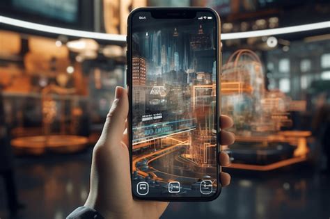 Premium Photo Augmented Reality Application Showcasing Generative Ai