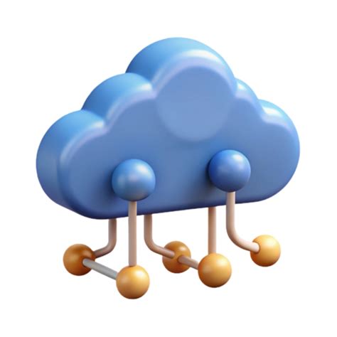3d Render Cloud Computing Network Illustration Digital Technology 55449114 Png