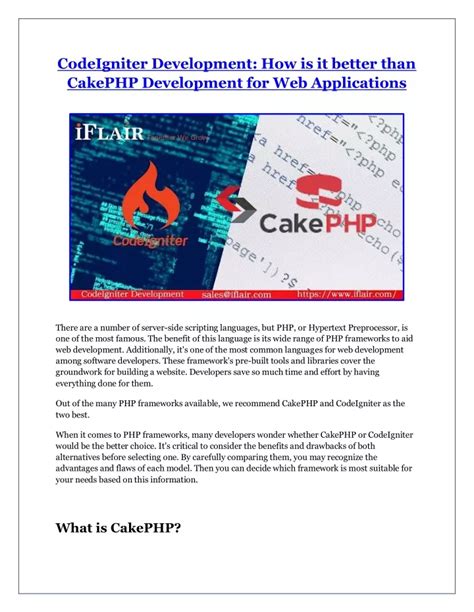 PPT CodeIgniter Development How Is It Better Than CakePHP