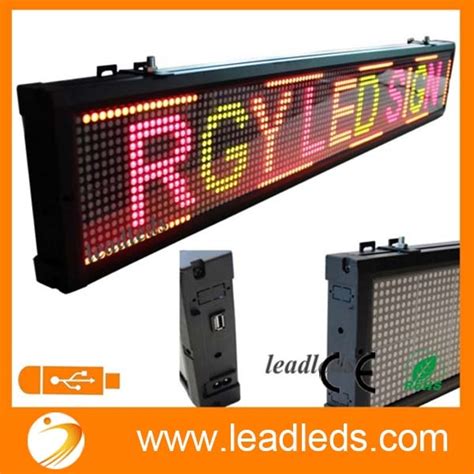 USB Signs Programmable Tricolor LED Signs Leadleds Com