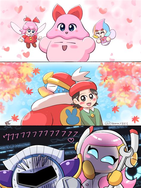 Yamy Iseki No Kusamura Adeleine Chuchu Kirby Elline Kirby King Dedede Kirby Meta