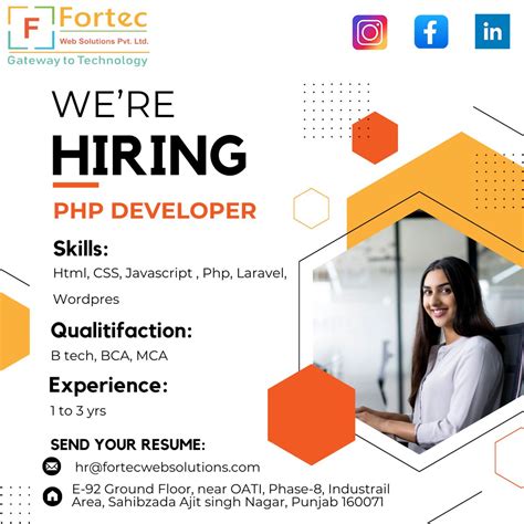Fortec Web Solutions Pvt Ltd On Linkedin Phplaravel Hiring Phpdeveloper Laravel