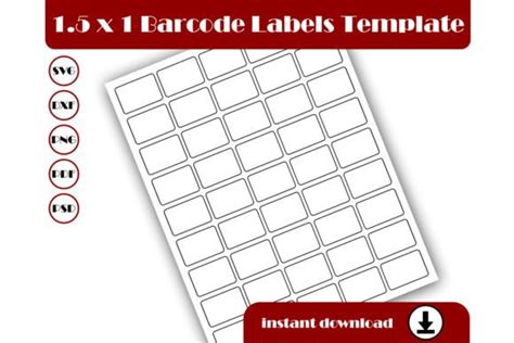 Barcode Labels Template Graphic By Blacbidigital Creative Fabrica
