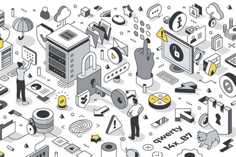 Data Security Isometric Illustration Illustrations Ft Data And Firewall