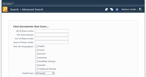 preetham sharepoint blog customising the sharepoint advanced search page
