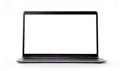 Laptop Mockup With Blank White Screen Display Isolated On White