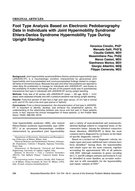 Pdf Foot Type Analysis Based On Electronic Pedobarography Data In