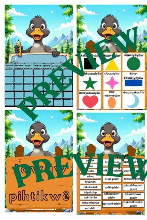 Cree Language Goose Shapes N Dialect By Cumberland Cree Poster Designs