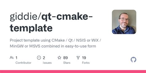 Github Giddieqt Cmake Template Project Template Using Cmake Qt Nsis Or Wix Mingw Or