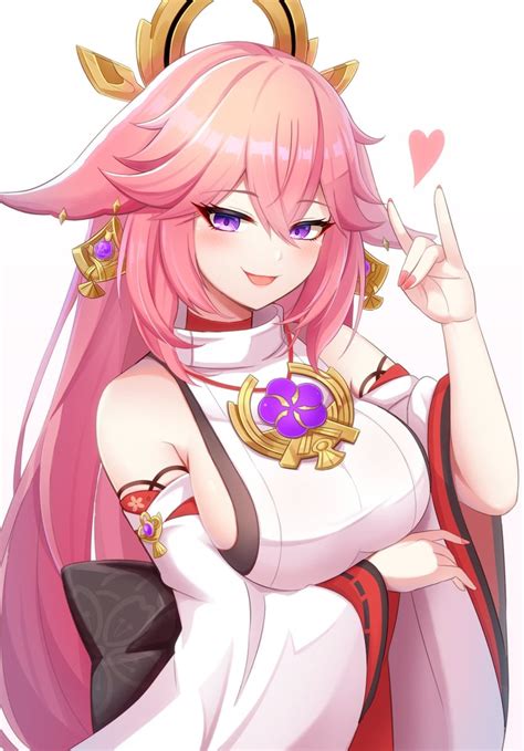 Yae Miko Genshin Impact Drawn By Qixicuixing Danbooru